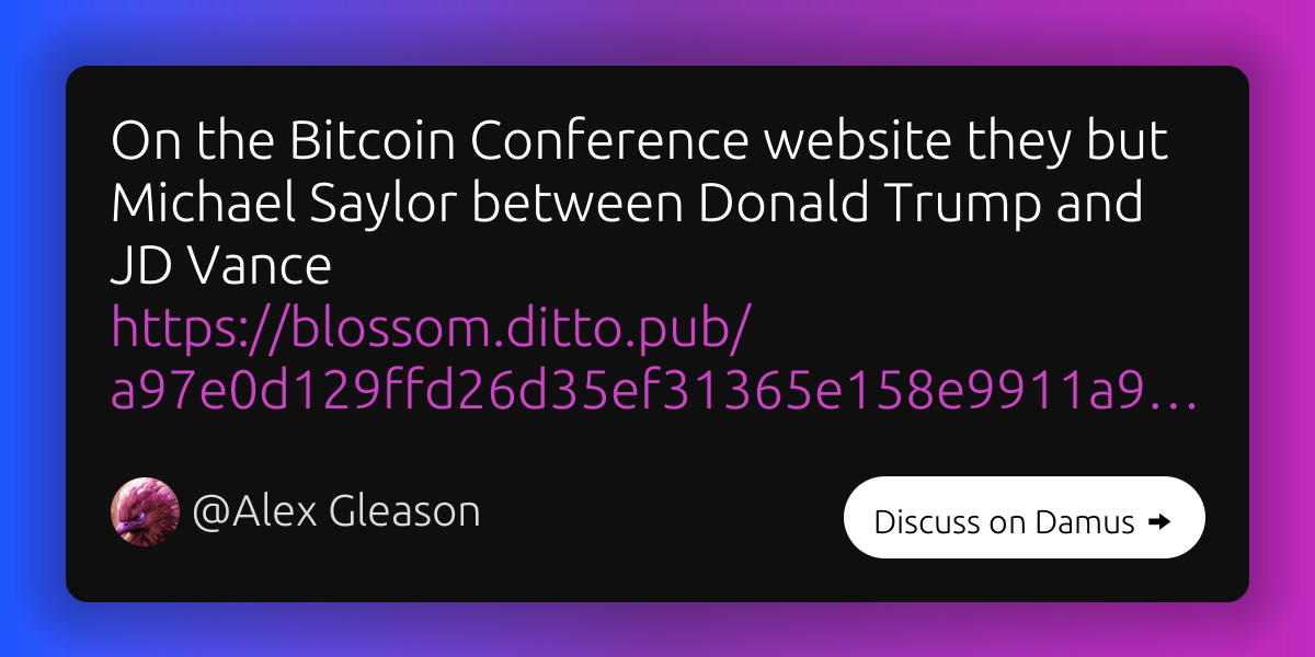 Alex Gleason on nostr