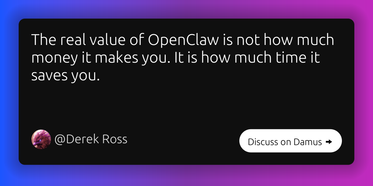 Derek Ross on nostr